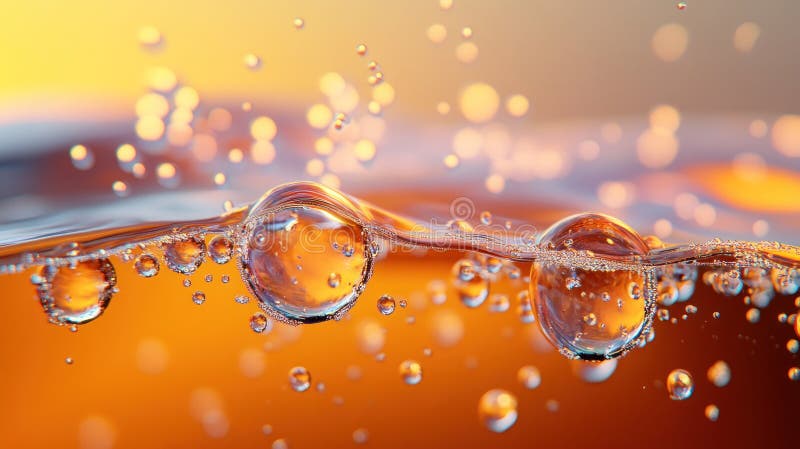 Water Background with Aesthetic Bubbles, Floating Water with Cinematic ...