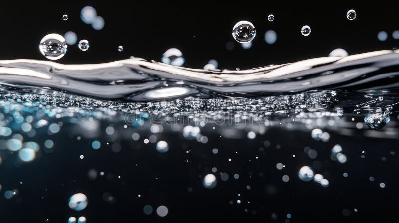Water Background with Aesthetic Bubbles, Floating Water with Cinematic ...