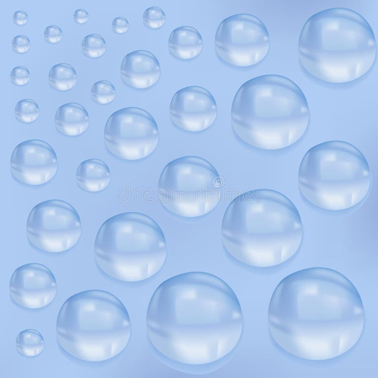 Water Background with Big Water Drops Stock Vector - Illustration of ...