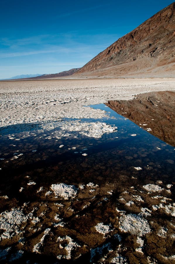Water in badwater basin stock photo. Image of badwater - 12365716