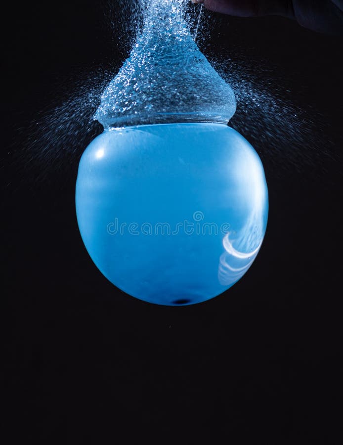 Water Balloon Half Water Half Balloon Stock Image - Image of fast, bomb ...