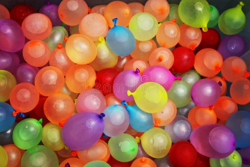 Water balloons stock image. Image of kids, rainbow, water - 55878957