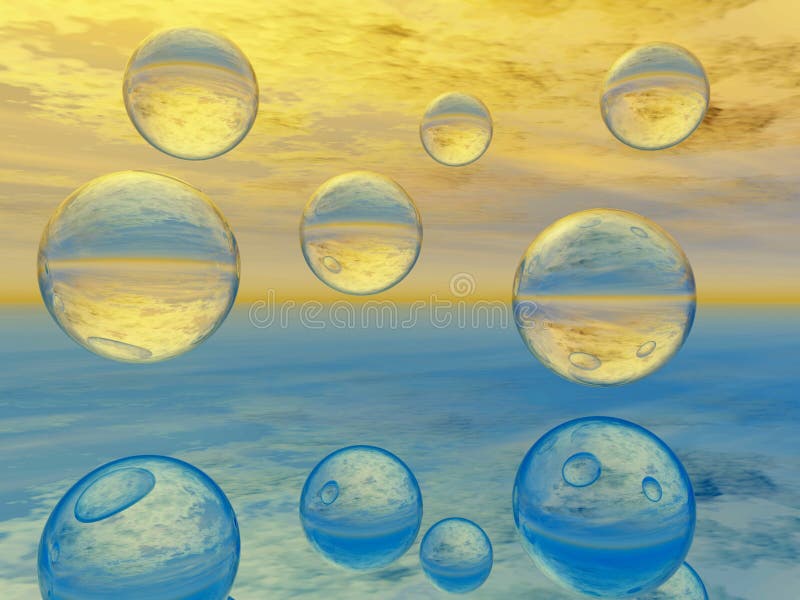 Water balls stock illustration. Illustration of blue, landscape - 3018842