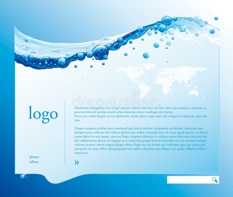 Water banner stock illustration. Illustration of damp - 20112789