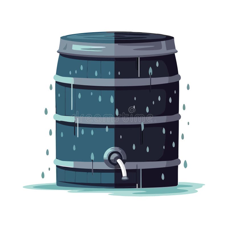 Water Barrel Nature Backdrop Stock Vector - Illustration of design ...