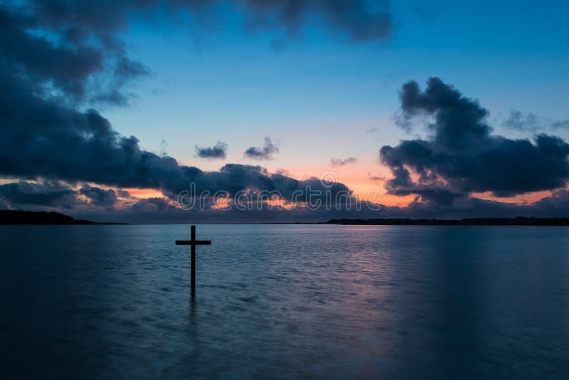 Cross of Flowing Waters stock image. Image of spiritual - 32754349