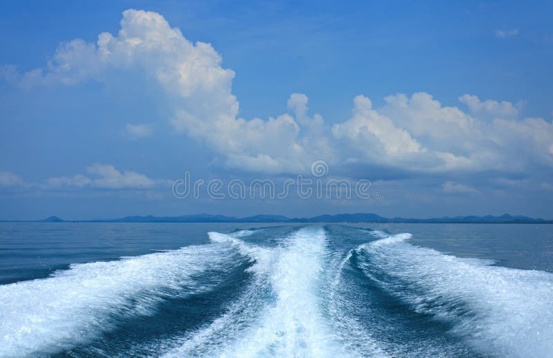 Water Behind Running Speed Boat Stock Image - Image of marine, movement ...