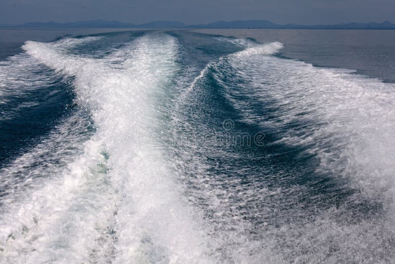 Water Behind Running Speed Boat Stock Photo - Image of transport, ship ...
