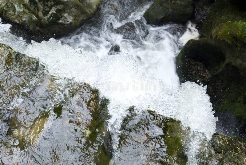Water Billows from a Waterfall Seen from Above Stock Image - Image of ...