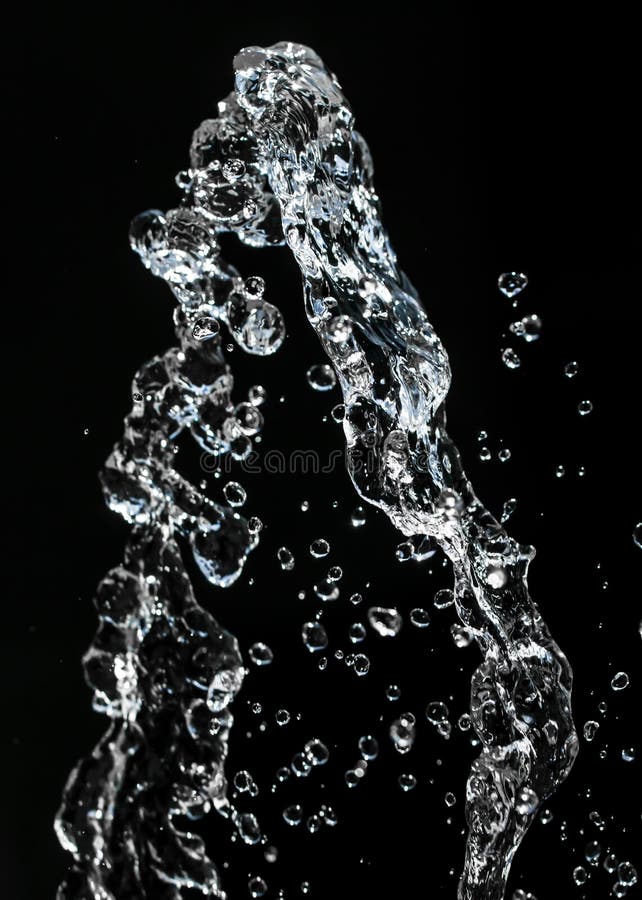 Water on a Black Background Stock Image - Image of wash, splash: 102486939