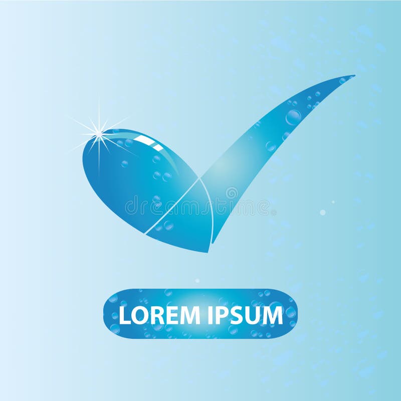 Water stock vector. Illustration of graphic, clean, check - 36986997