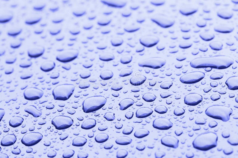 Water blue drops stock photo. Image of dewdrops, metallic - 6885766