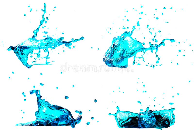 Water Blue Splash on White Background Stock Photo - Image of texture ...