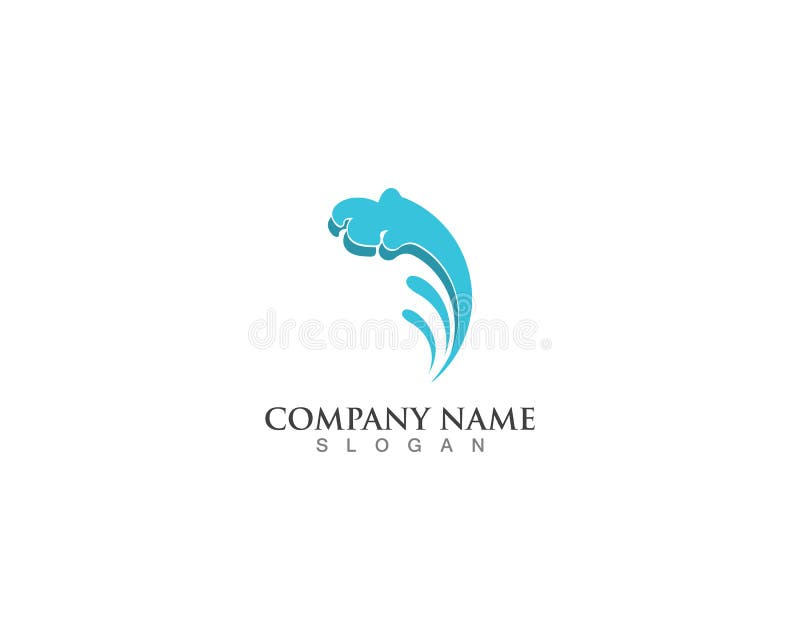 Water Blue Wave Splash Logo and Vector Stock Illustration ...