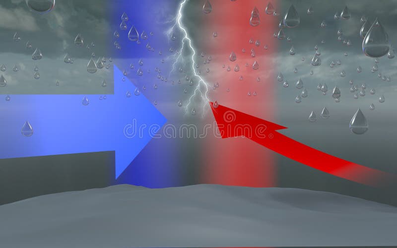 Water Bomb, Sky Cloud Storm Rain Drop Formation Stock Illustration ...