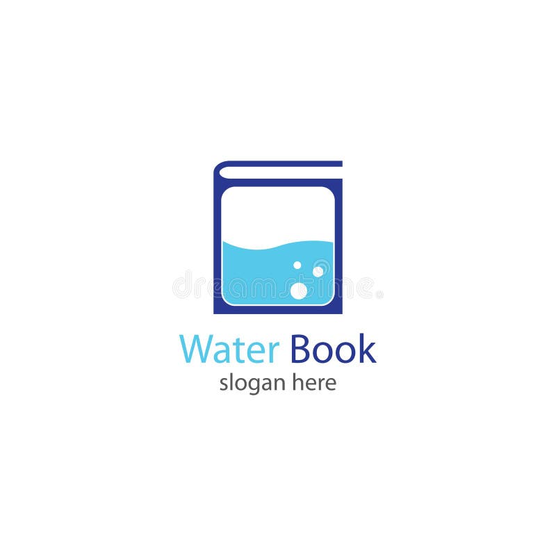 Water Book logo template stock vector. Illustration of education ...