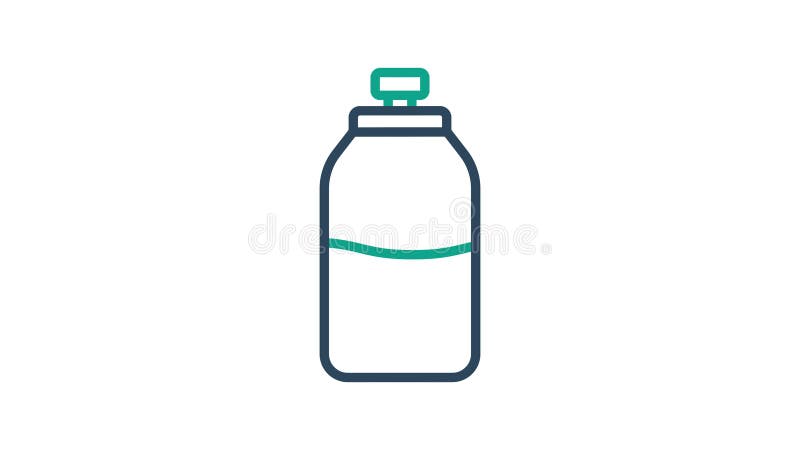 Water Bottle Animated Icon. Animated Icon Related To Drink Stock Video ...