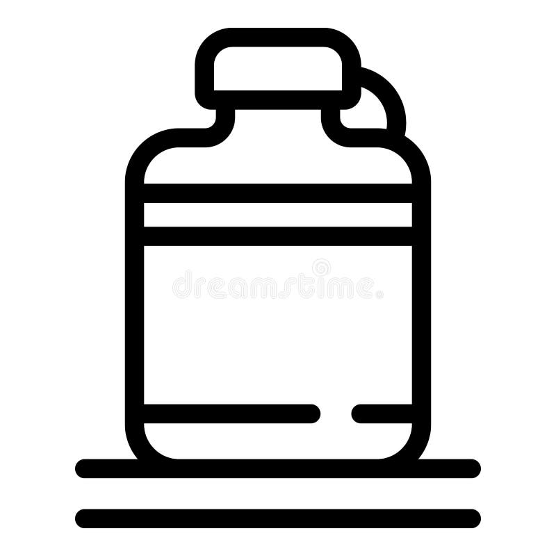 Water Bottle Icon, Outline Style Stock Vector - Illustration of graphic ...