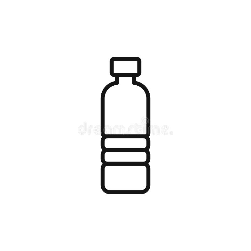 Water Bottle Logo Sign Vector Outline Stock Vector - Illustration of ...