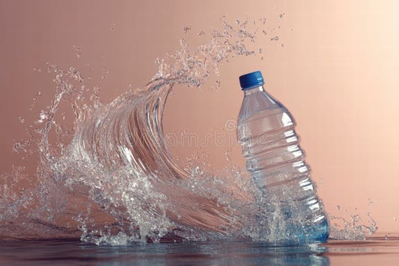 Water Bottle Splash: Refreshing Hydration - Motion Capture of Pure ...
