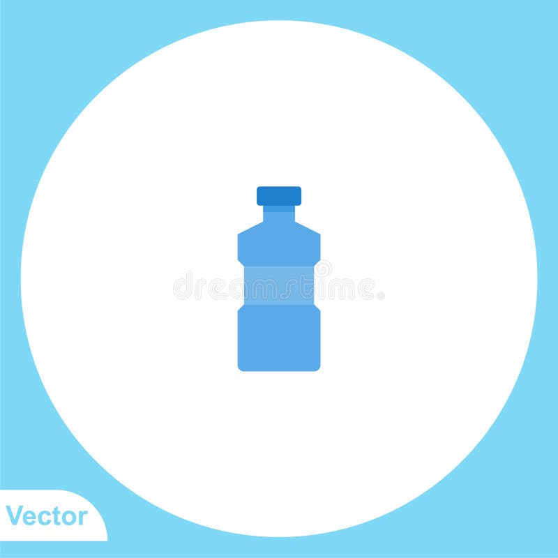 Water Bottle Vector Icon Sign Symbol Stock Illustration - Illustration ...