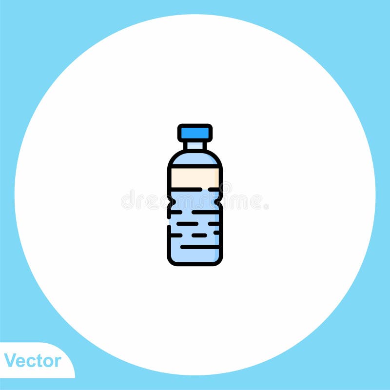 Water Bottle Vector Icon Sign Symbol Stock Illustration - Illustration ...