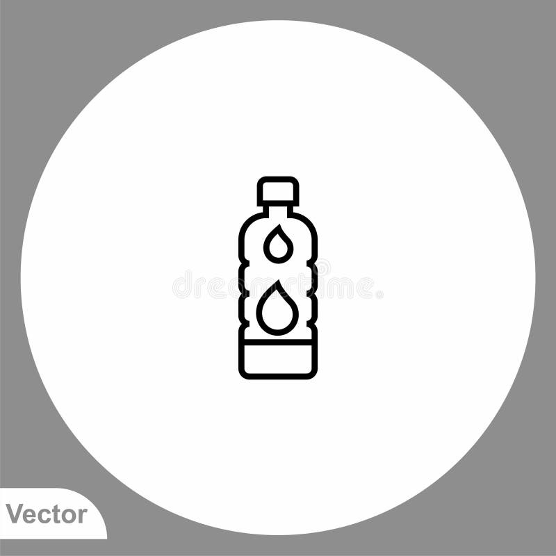 Water Bottle Vector Icon Sign Symbol Stock Illustration - Illustration ...