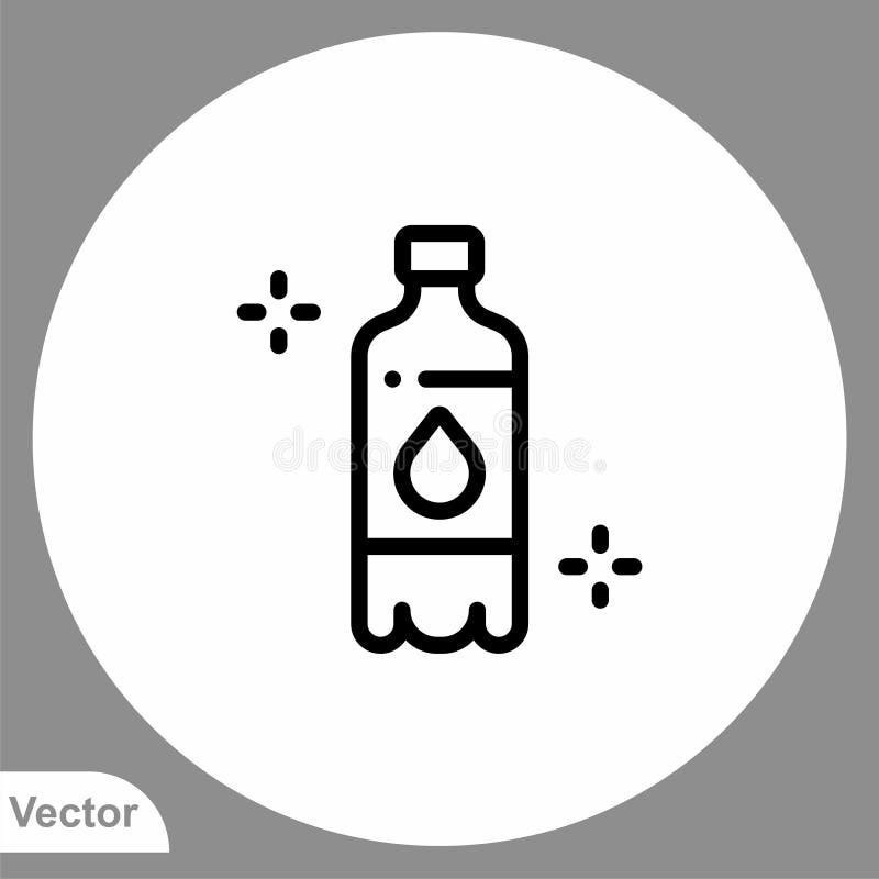 Water Bottle Vector Icon Sign Symbol Stock Vector - Illustration of ...