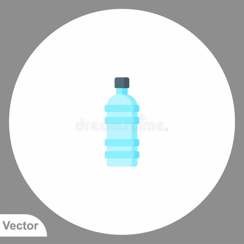 Water Bottle Vector Icon Sign Symbol Stock Vector - Illustration of ...