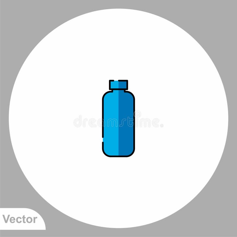 Water Bottle Vector Icon Sign Symbol Stock Illustration - Illustration ...
