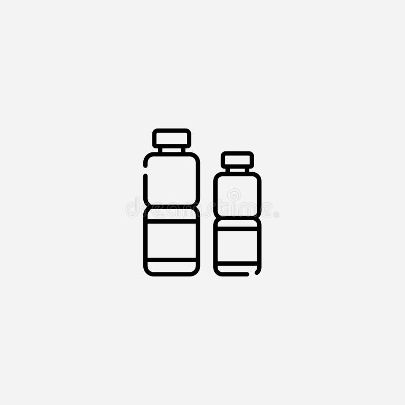 Water Bottle Vector Icon Sign Symbol Stock Illustration - Illustration ...