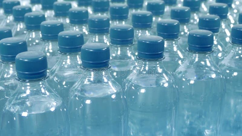 Two Bottles of Water are Cleared from the Table. Condensation on ...