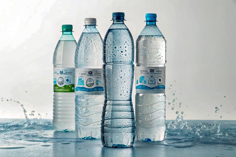 Water Bottles. Generated Using AI. Stock Illustration - Illustration of ...