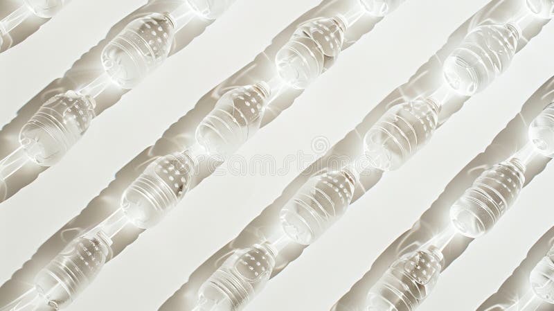 Water Bottles Pattern on a White Background Stock Illustration ...