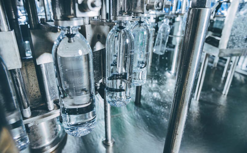 Water Bottling Line for Processing and Bottling Pure Spring Water Stock ...