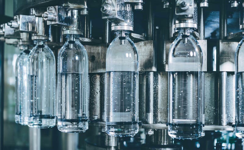 Water Bottling Line for Processing and Bottling Pure Spring Water Stock ...