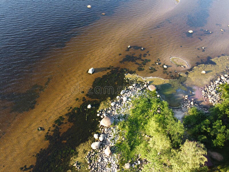 Water Bottom from Above, Aerial Photo Stock Photo - Image of water ...