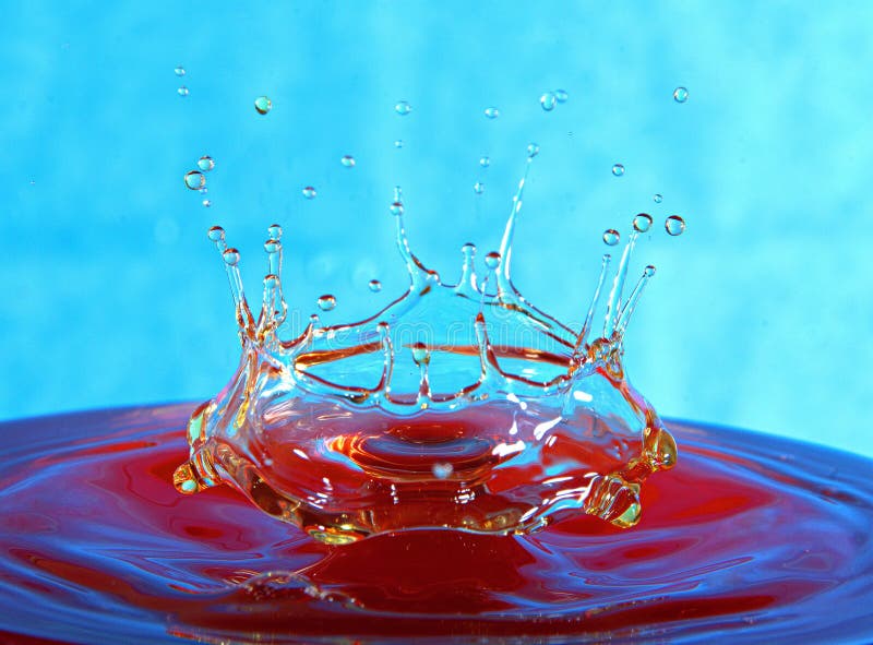 Water Bowl and Droplets stock image. Image of change - 202416495
