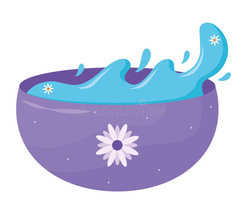 Water Bowl of Songkran Celebration Stock Vector - Illustration of ...