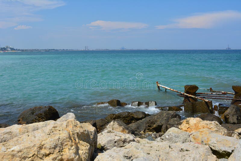 Water break stock image. Image of seaside, seagull, idyllic - 74719135