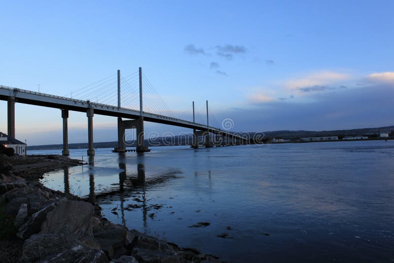 Big Bridge Over a Fast River Stock Photo - Image of water, nature ...