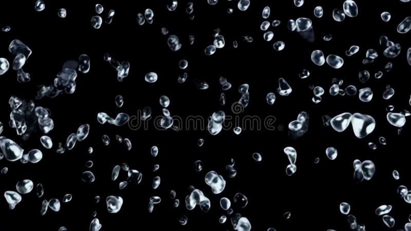Water Bubble on Black Background. Stock Footage - Video of purity ...
