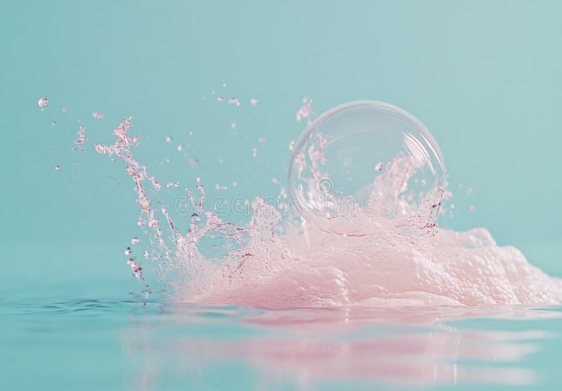 Water Bubble Exploding Minimalist Design Stock Illustration ...