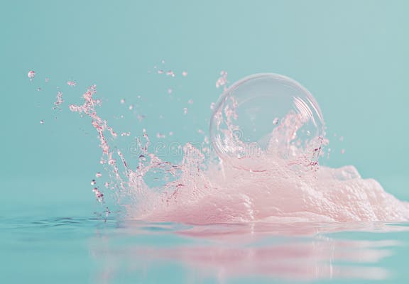 Water Bubble Exploding Minimalist Design Stock Illustration ...