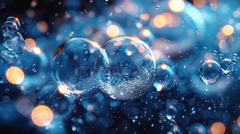 Water Bubble in Motion: Abstract 3D Animation Loop Stock Illustration ...