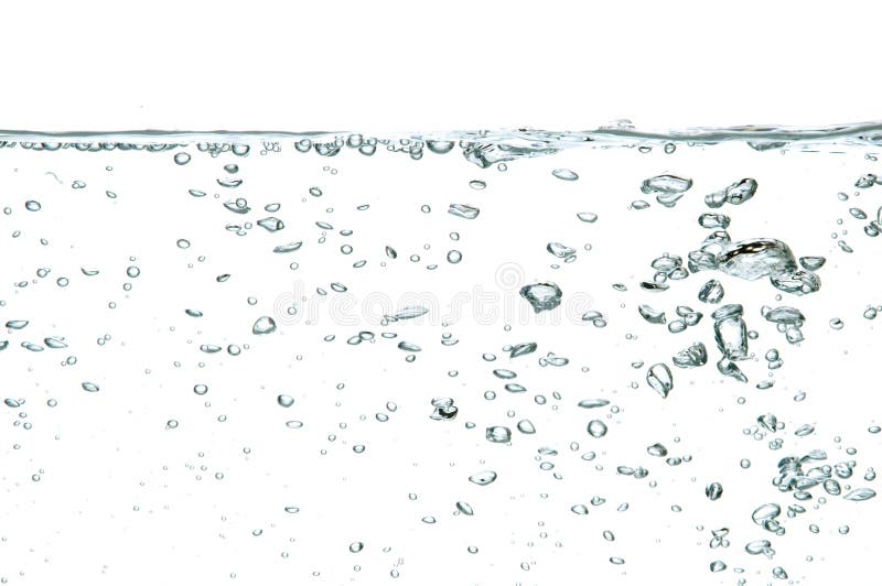 Isolated Water Splashing Panorama with Bubbles Stock Image - Image of ...