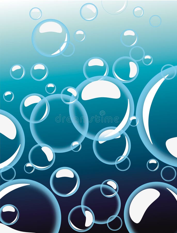 Bubbles Background in Perspective with Center Glow Stock Illustration ...