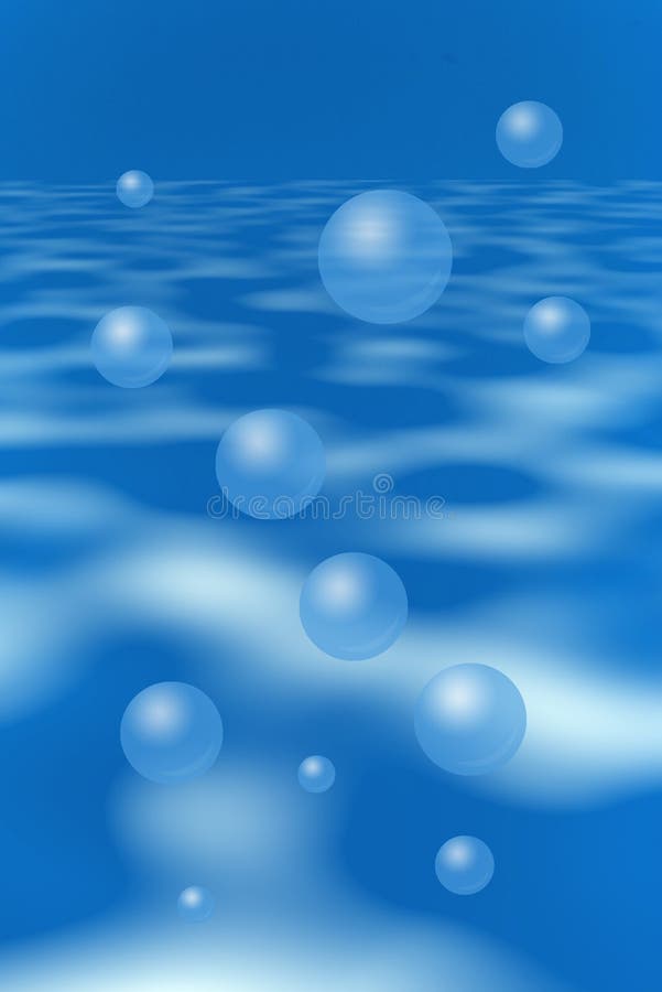 Water ripple with bubbles stock illustration. Illustration of bubble ...