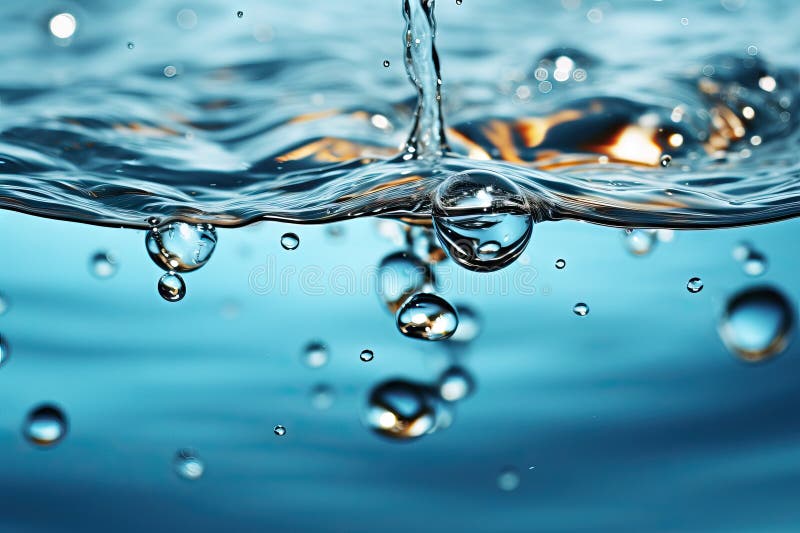 Water Light Reflection Splash Surface Water Water Bubbles Stock ...