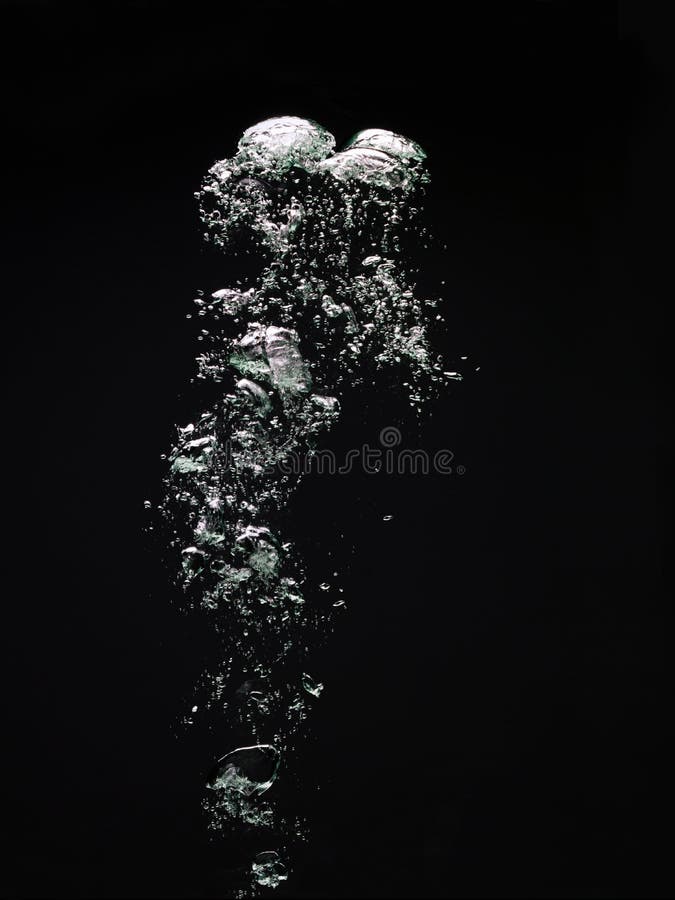 Water Bubbles Black Background